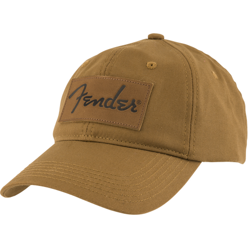 Fender Vintage Leather Badge Hat Caramel